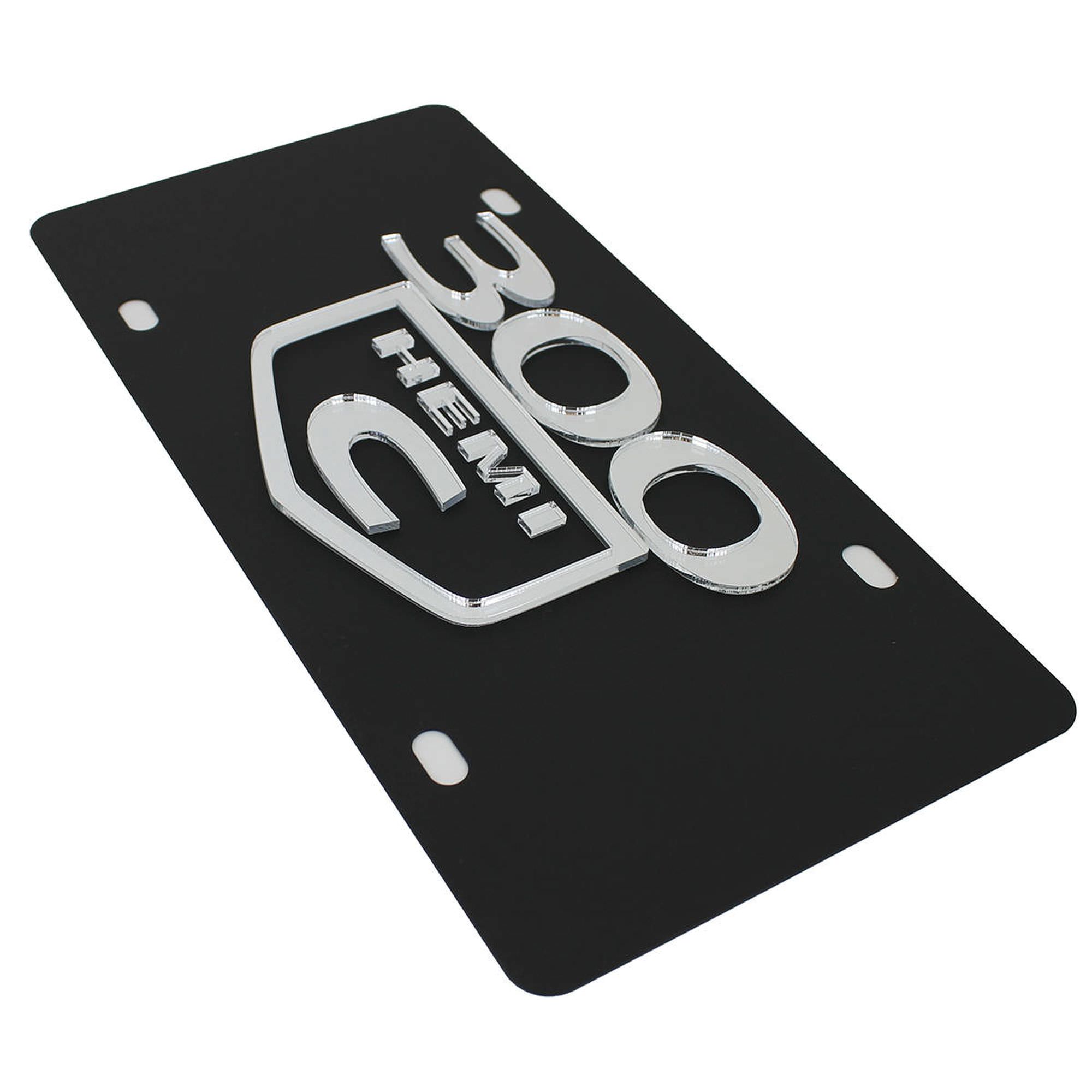 Chrysler 300C Hemi Logo License Plate (Black) | eBay