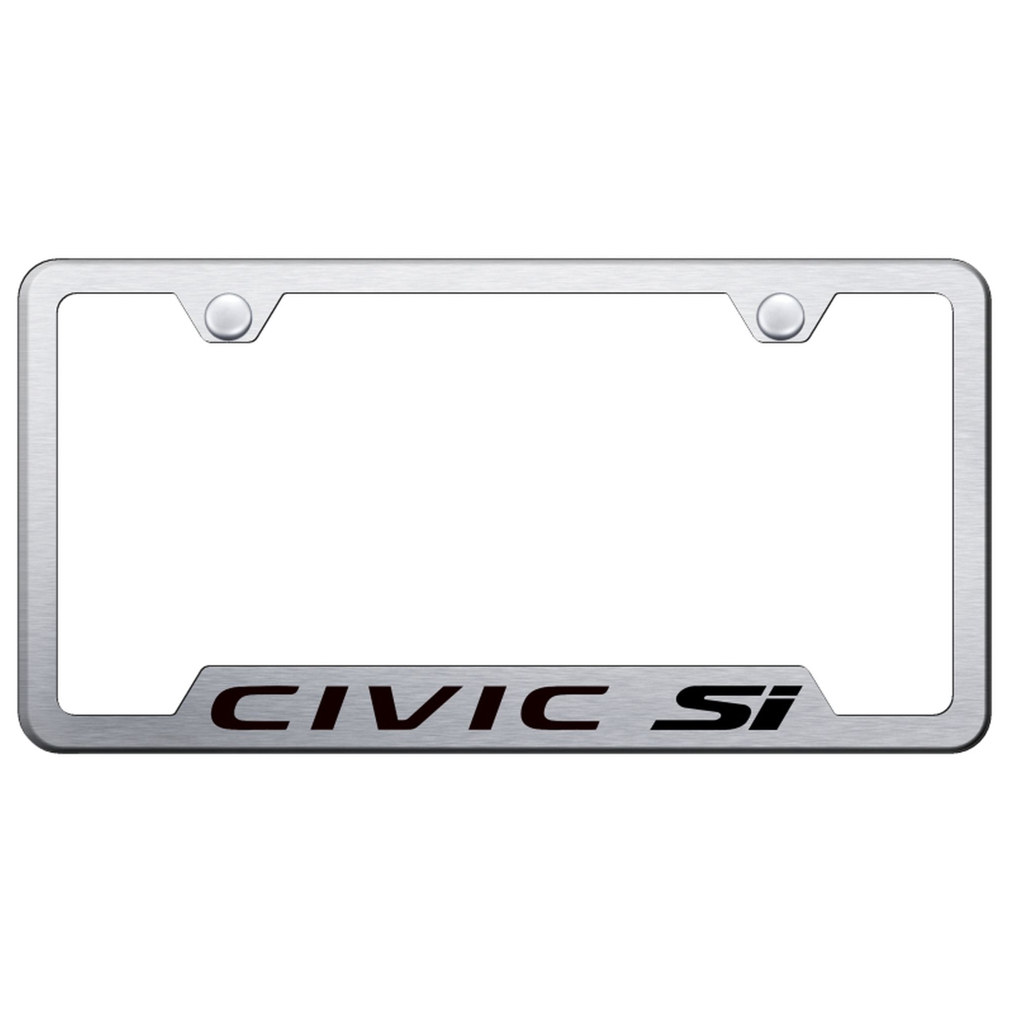 Honda Civic SI Laser Etched Logo Cut-Out License Plate Frame | eBay
