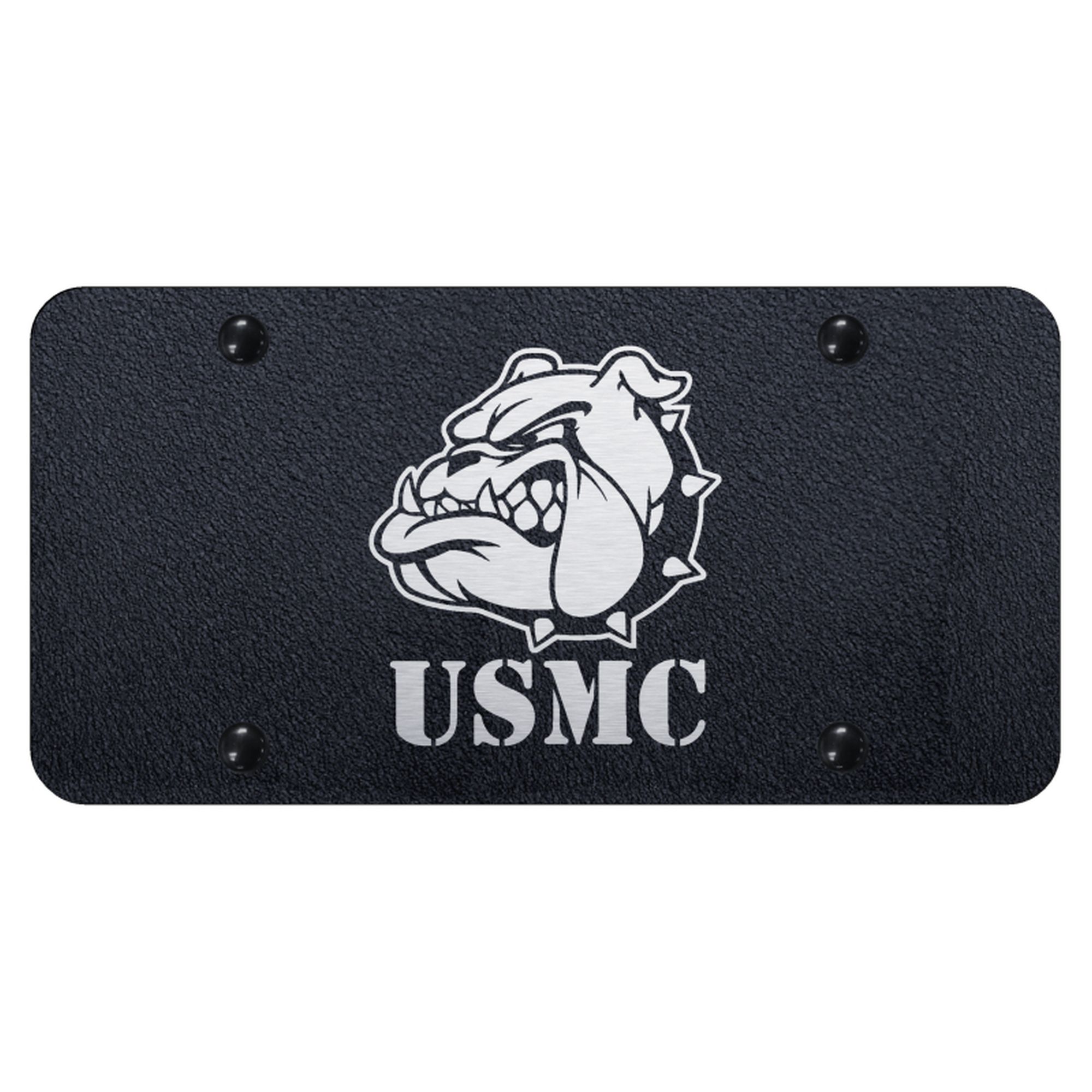 USMC Bulldog Head Laser Etched Logo License Plate | eBay